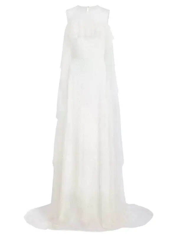 Jenny Packham Trevi Ruffled Dress - White