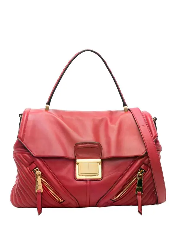 Miu Miu Zip-fastening Quilted Tote Bag - Red