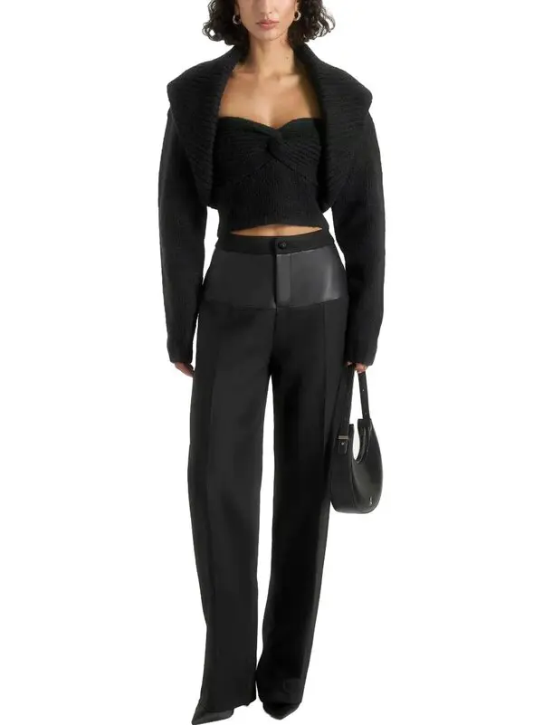 Manière De Voir Top And Cardigan Set - Black