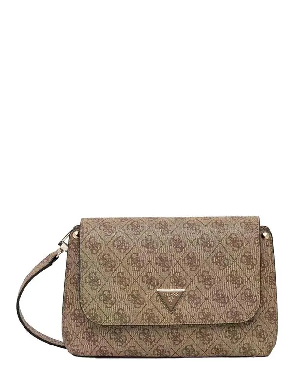 Guess Meridian Logo-plaque Cross Body Bag - Neutrals