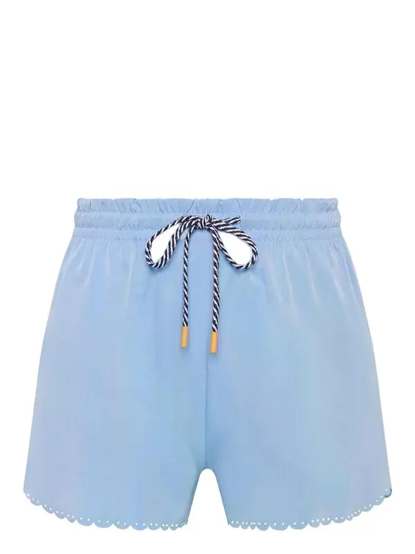 The Upside Era Scalloped Hem Shorts - Blue