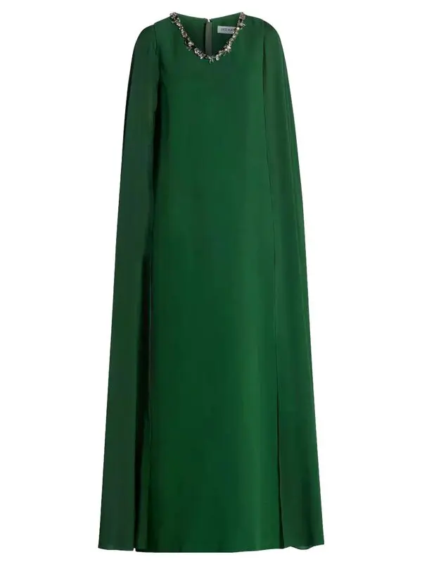 Dice Kayek Embellished Cape-detail Gown - Green