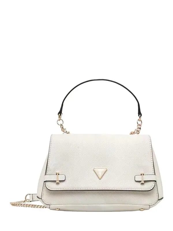 Guess Chain Detail Cross Body Bag - White