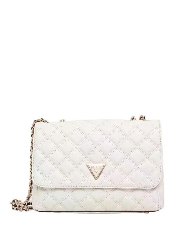 Guess Giully Quilted Shoulder Bag - White