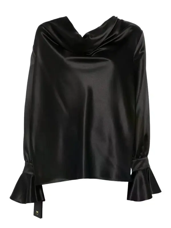 Pinko Filipa Cowl-neck Blouse - Black
