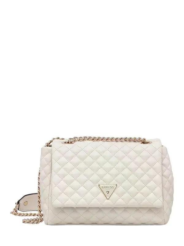 Guess Everlee Quilted Shoulder Bag - White