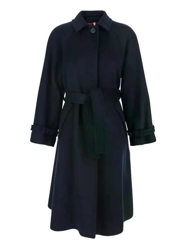MERCI Belted Coat - Blue