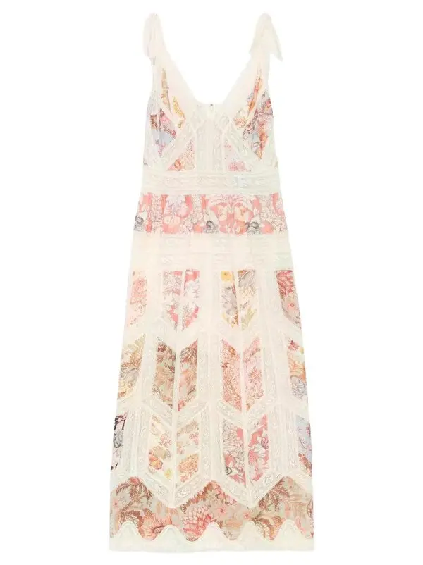 Zimmermann Daylight Slip Floral-print Midi Dress - Neutrals
