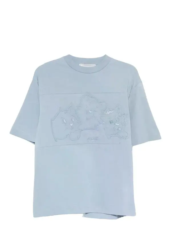 Iceberg Embroidered Cotton T-shirt - Blue