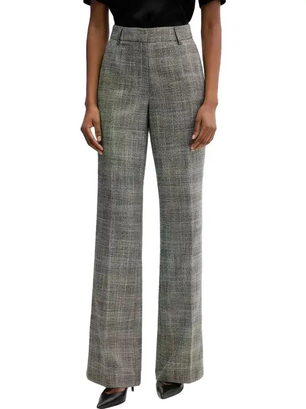 SILVIAN HEACH Checked Trousers - Grey