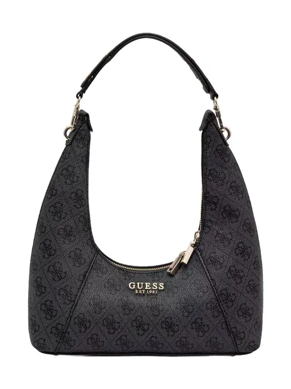 Guess Monogram Zip Tote - Black