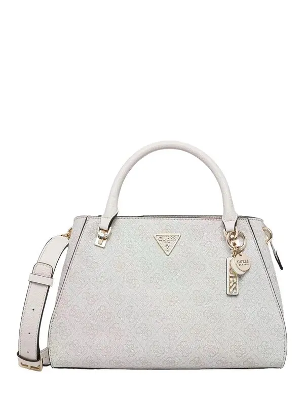 Guess Patterned Tote Bag With Charm Detail - Neutrals