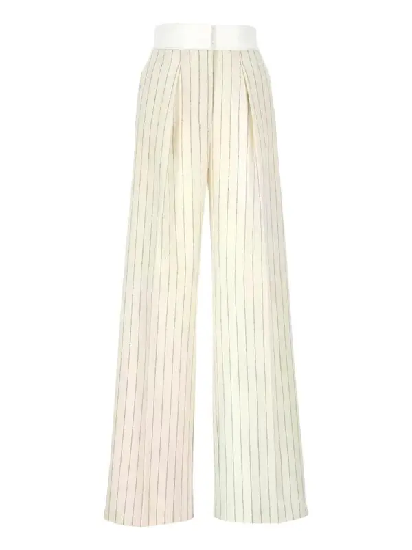 FORTE_FORTE Pinstripe Trousers - Neutrals