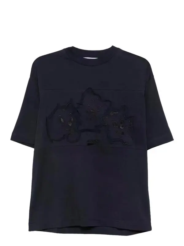Iceberg Cotton T-shirt With Embroidered Detail - Blue