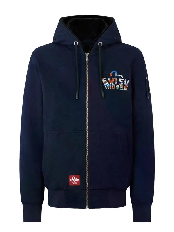 Moose Knuckles X Evisu Zip-up Hoodie - Blue
