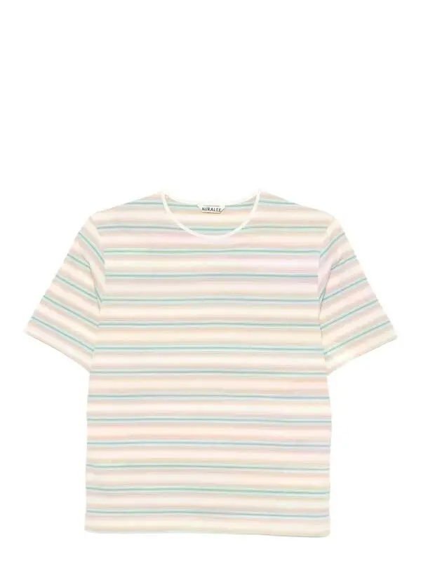 Auralee Striped T-shirt - Blue