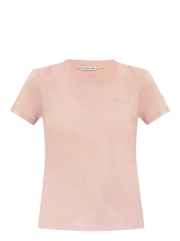 Moncler Logo-patch T-shirt - Pink
