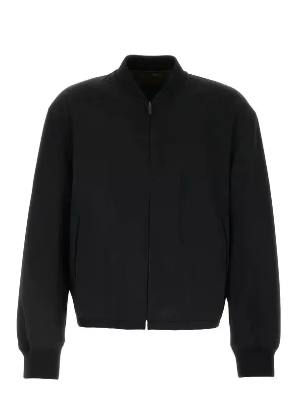 THE ROW Fenn Wool Bomber Jacket - Black
