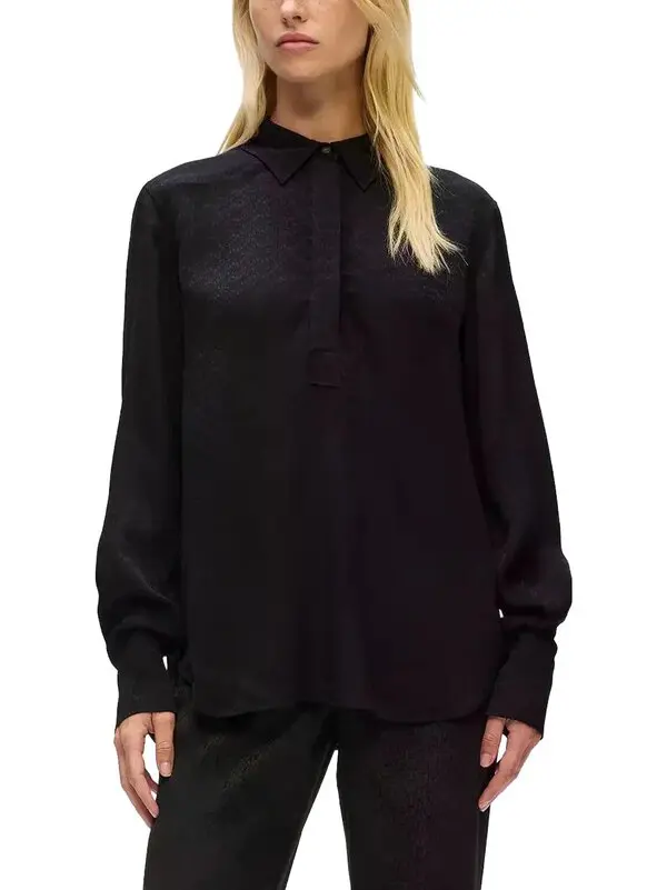 Karl Lagerfeld Jacquard Blouse - Black
