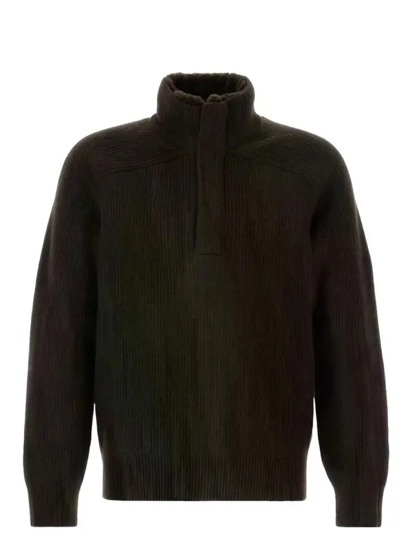 Zegna High Neck Cashmere Sweater - Brown