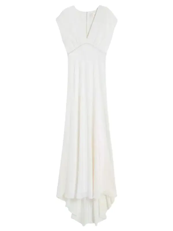 Max Mara Burano Embellished Maxi Dress - White