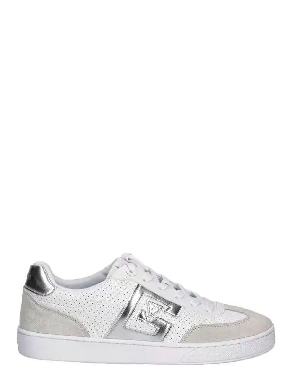 Guess Perforated Logo Sneakers - White