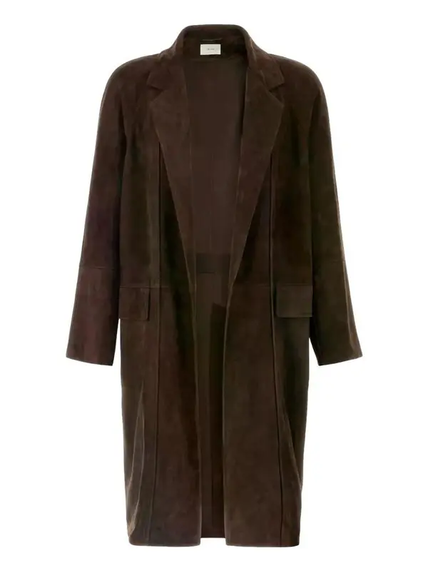 THE ROW Hanto Suede Coat - Brown