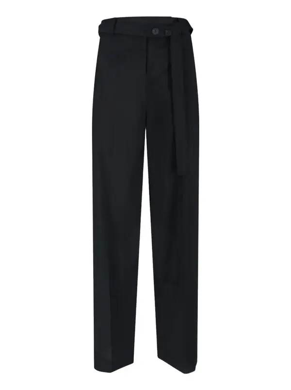 EUDON CHOI Belted Trousers - Black