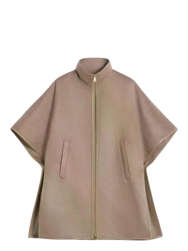 Max Mara Oca Zip Pocket Cape - Neutrals