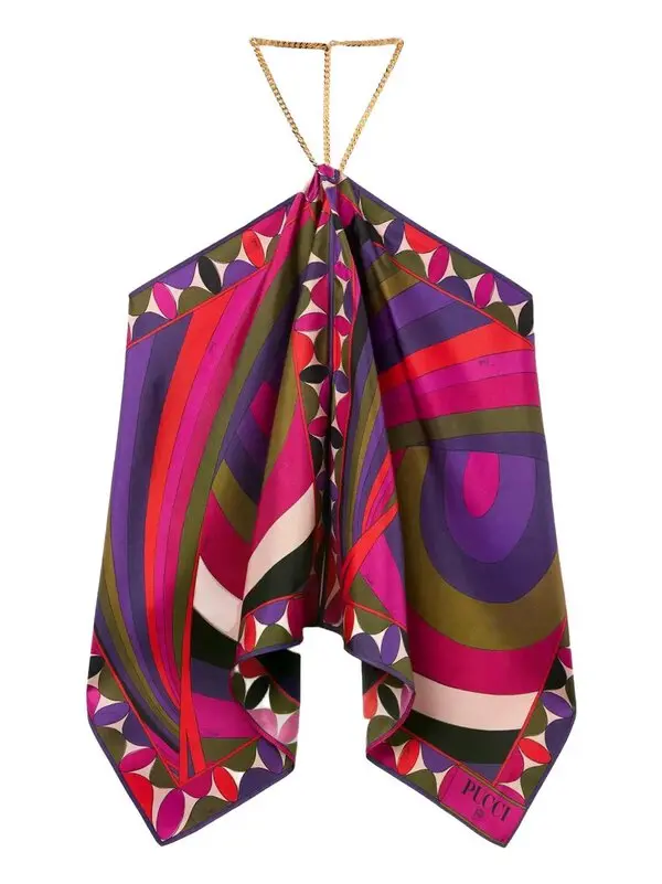 Emilio Pucci Iride Print Chain Top - Purple