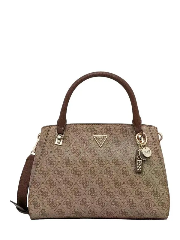 Guess Monogram Charm Tote - Brown