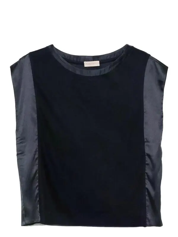 PUROTATTO Round-neck Top - Blue