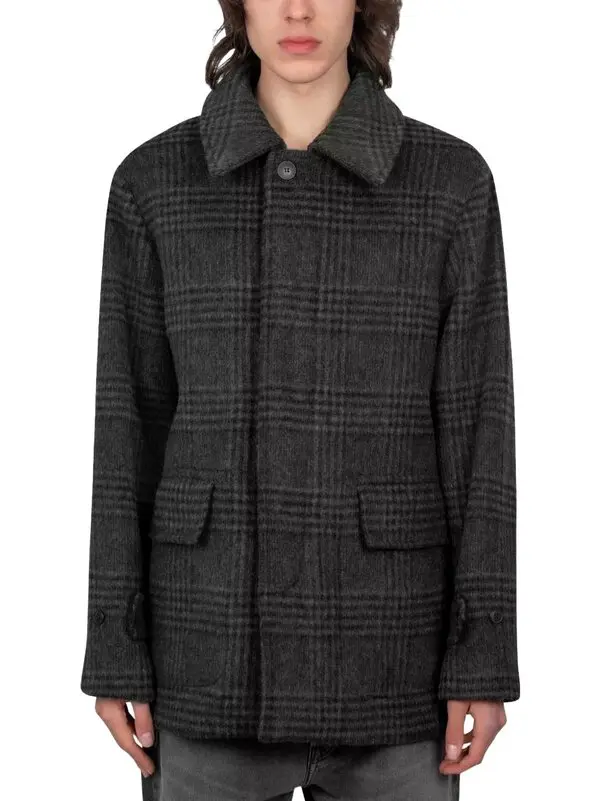 ANOTHER ASPECT Tartan-pattern Jacket - Grey