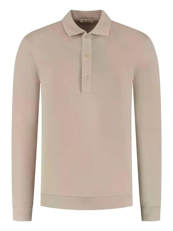 STEFAN BRANDT Lim Long-sleeve Polo Shirt - Neutrals