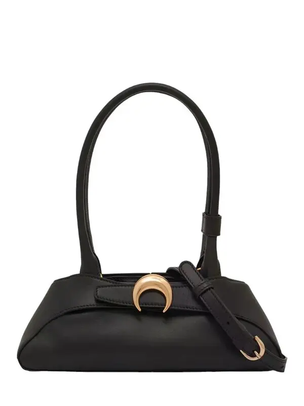 MARINE SERRE Mini Aurora Leather Tote Bag - Black