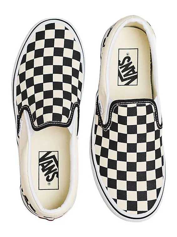 VANS Classic Slip-on Shoes - Black & White Pattern