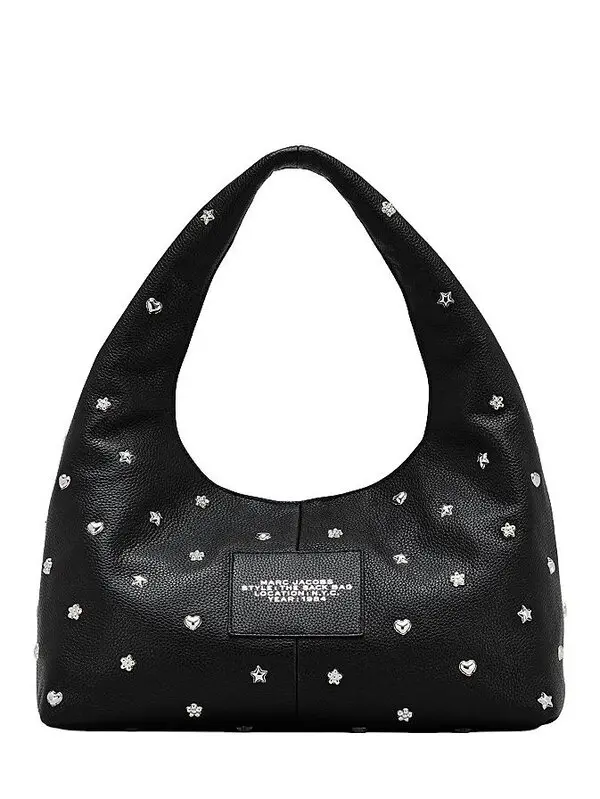 Marc Jacobs The Icon Mini Studded Leather Sack Bag - Black Multi