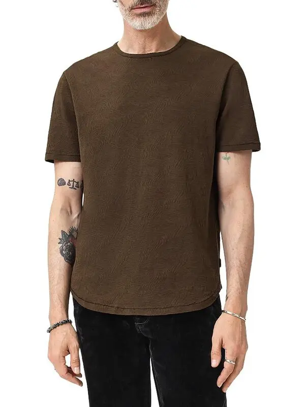 John Varvatos Blaise Textured Tee - Dark Brown