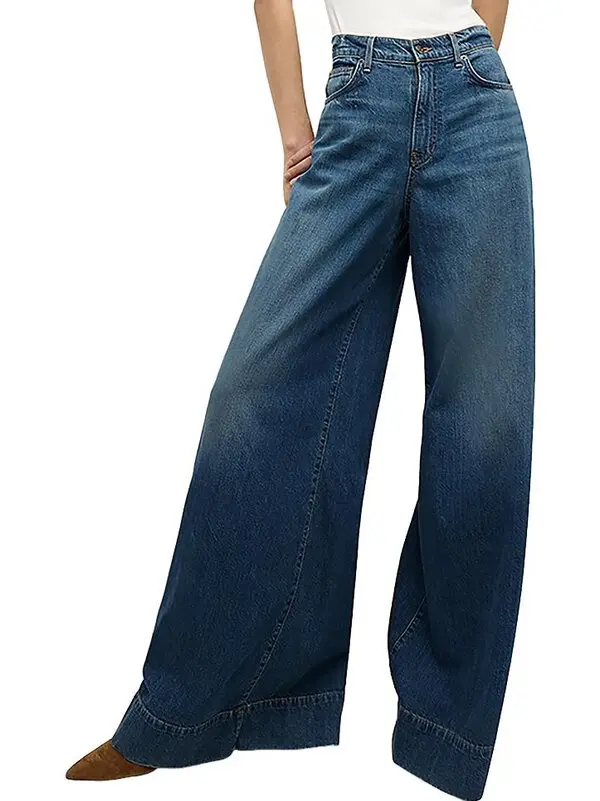 Veronica Beard Haizley High-rise Wide-leg Jeans - Bandit