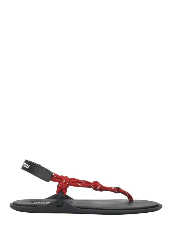 Miu Miu Rope Sandals - Red