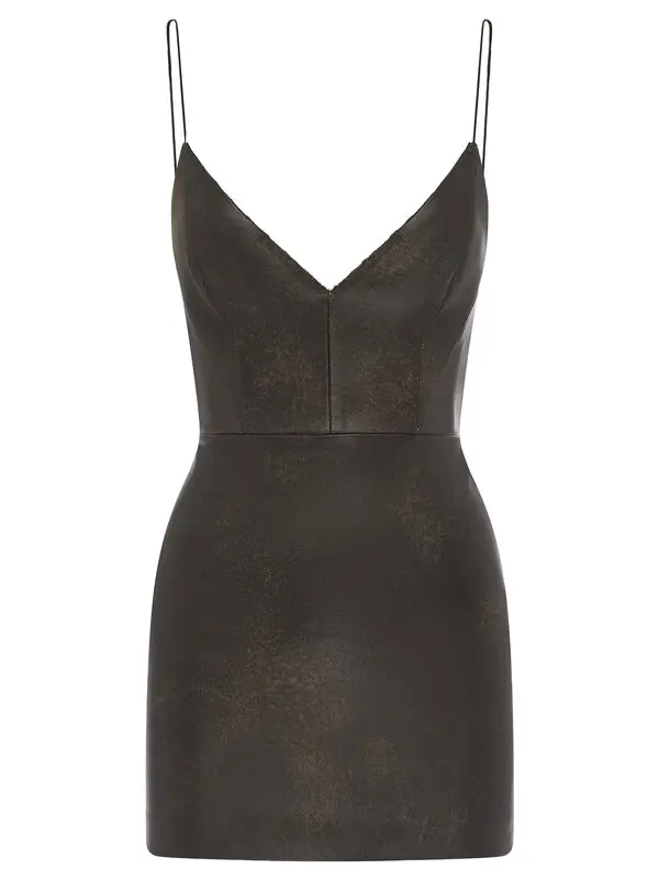 Alex Perry Sleeveless Mini Dress - Brown