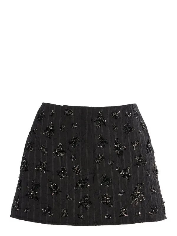 Simkhai Blaire Mini Skirt - Dark Grey