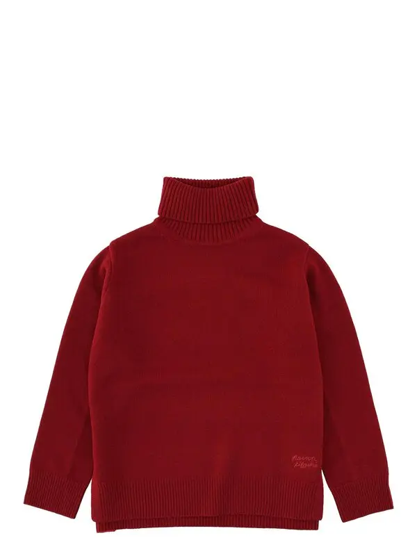 Maison Kitsuné Turtleneck Pullover Sweater - Bordeaux