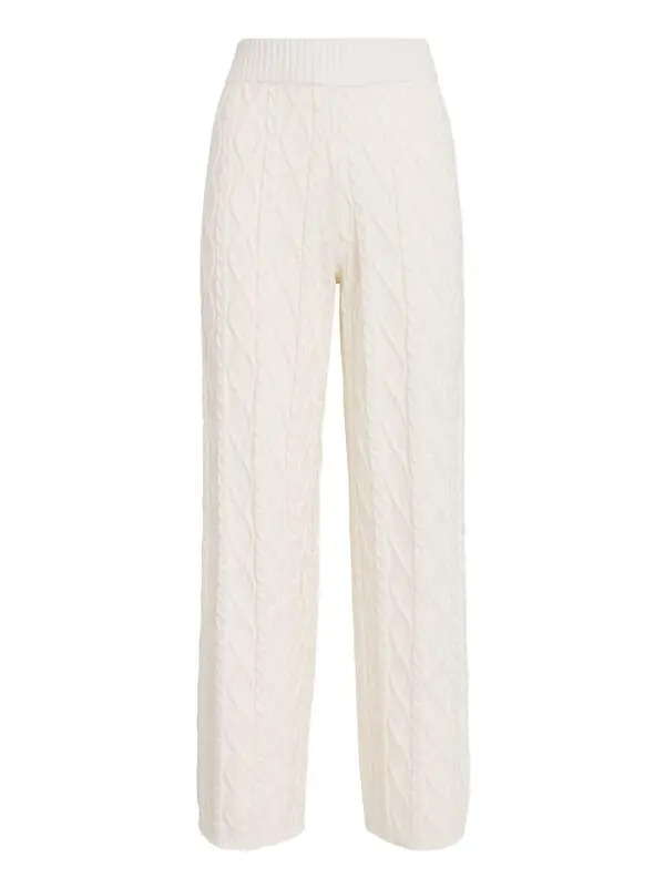 SKIMS Cable-knit Trousers - Ivory