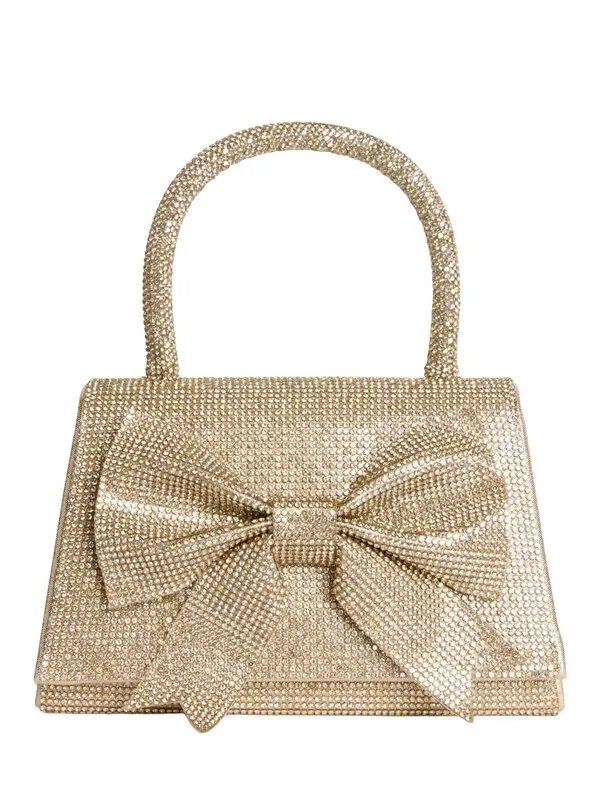 DAVID CHARLES Embellished Bow Top-handle Bag - Gold