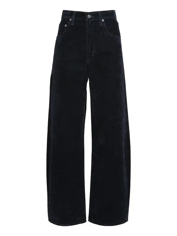 AGOLDE Cotton-blend Velvet Low Curve Jeans - Blue