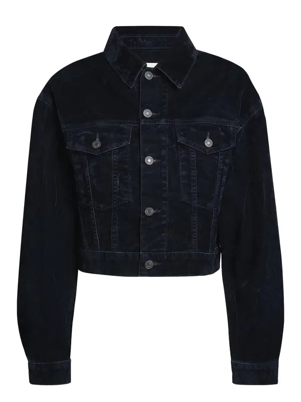 AGOLDE Cotton-blend Velvet Radley Denim Jacket - Blue