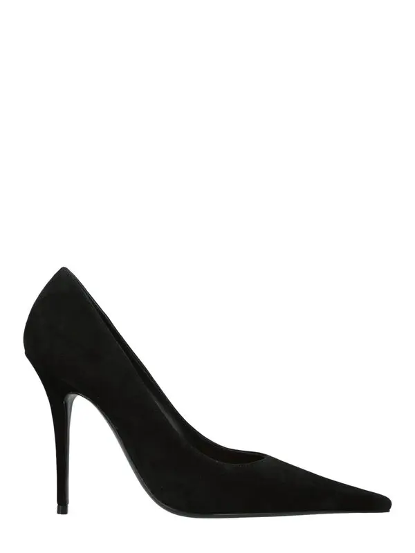 Amina Muaddi Suede Barbara 105 Pumps - Black