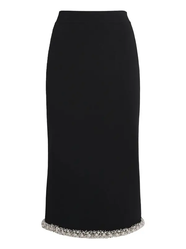 Simkhai Embellished-trim Idina Midi Skirt - Black