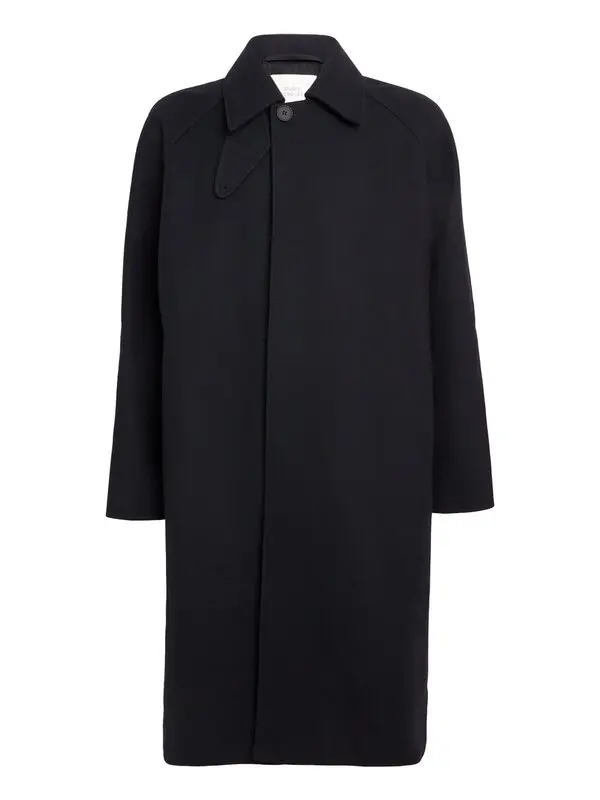 Studio Nicholson Wool-blend Cabo Overcoat - Navy